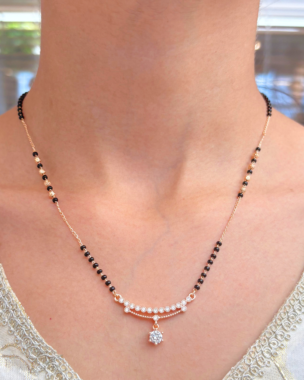 Ahana White Diamond Mangalsutra - Zeraki Jewels