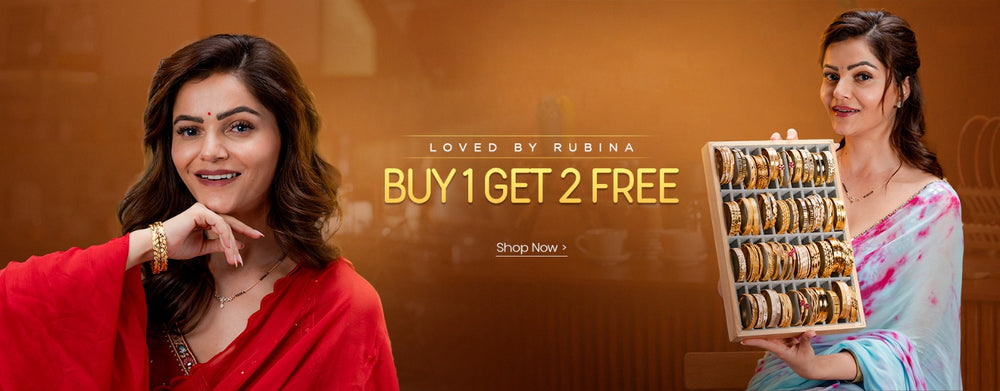 Buy 1 get 2 free gold plated Bangles Designs Online